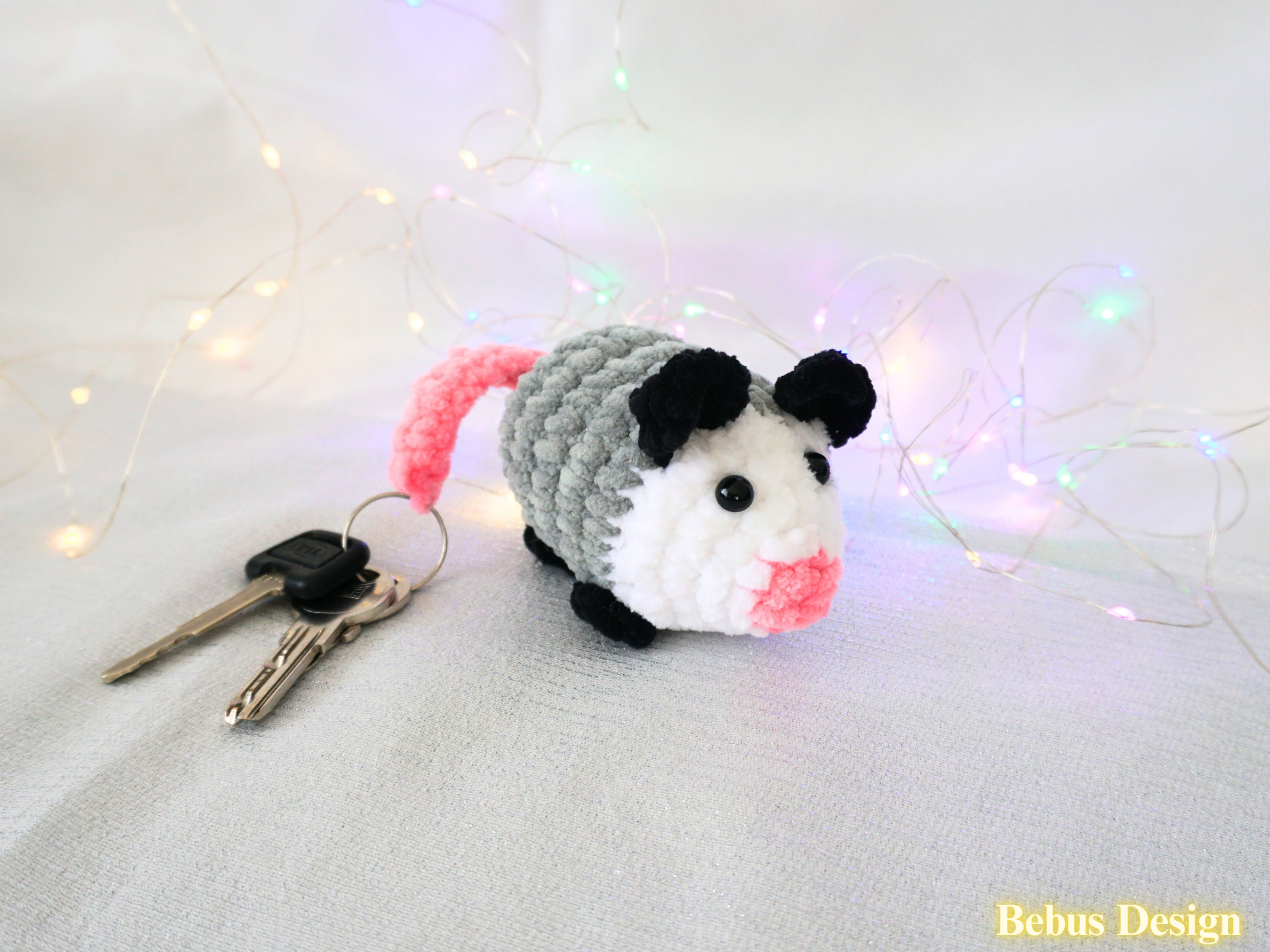 Possum Crochet Pattern Opossum Crochet Pattern Crochet Keychain Pattern ...