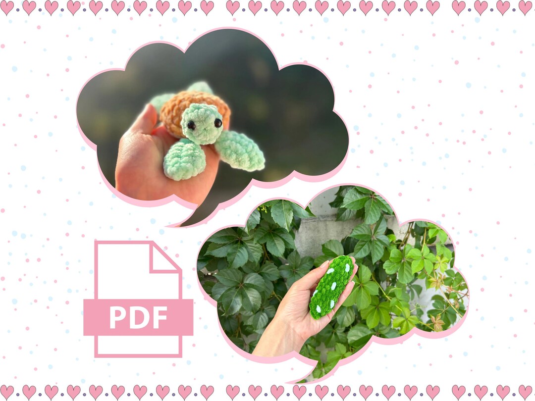 Crochet Baby Turtle and Pickle Crochet Pattern Cute Tortoise Pattern ...