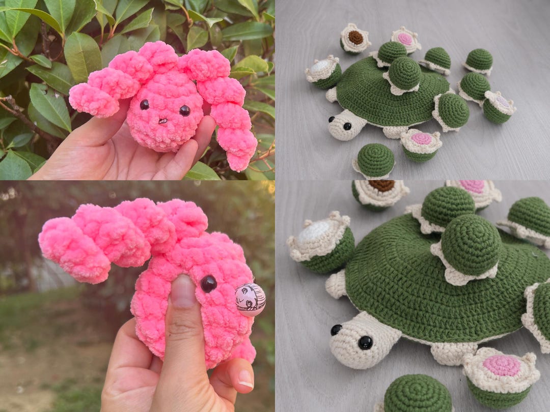 Rabbit Stress Blob & Turtle Memory Game Crochet Pattern Amigurumi ...