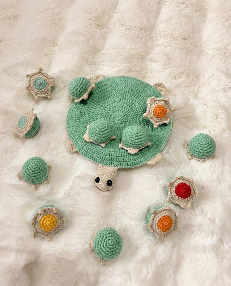 Turtle Memory Game Crochet Pattern Matching Game (PDF + Video Tutorial ...