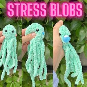 Crochet Octopus Stress Blob Pattern Blobs Pattern Crochet Pattern Amigurumi Toy Pattern for Kids ...