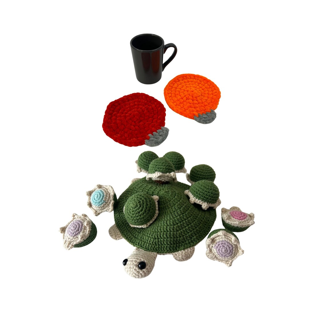 Crochet Turtle Memory Game Pattern and Ornament Coaster Pattern ...