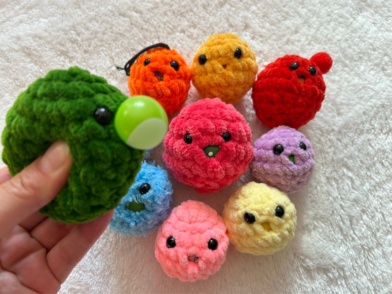 Crochet Stress Blob and Worm Pattern Blobs Pattern Crochet Pattern Amigurumi Toy Pattern Fidget ...