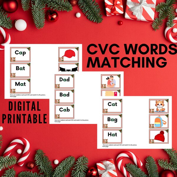 Cvc Words - Etsy