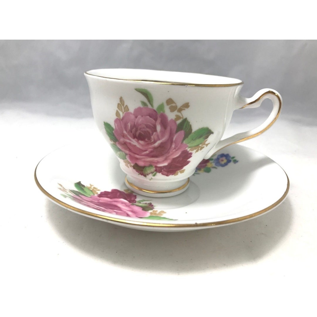 Vintage "clare" Bone China Teacup and Saucer Set - Etsy