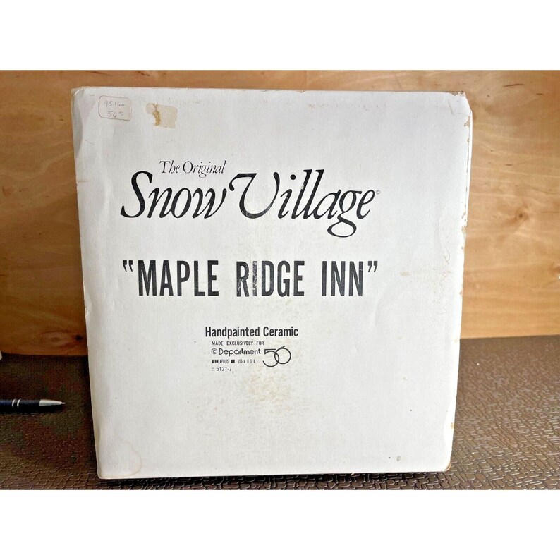 1988 Department 56 Original Snow Village maple Ridge Inn 51217 - Etsy