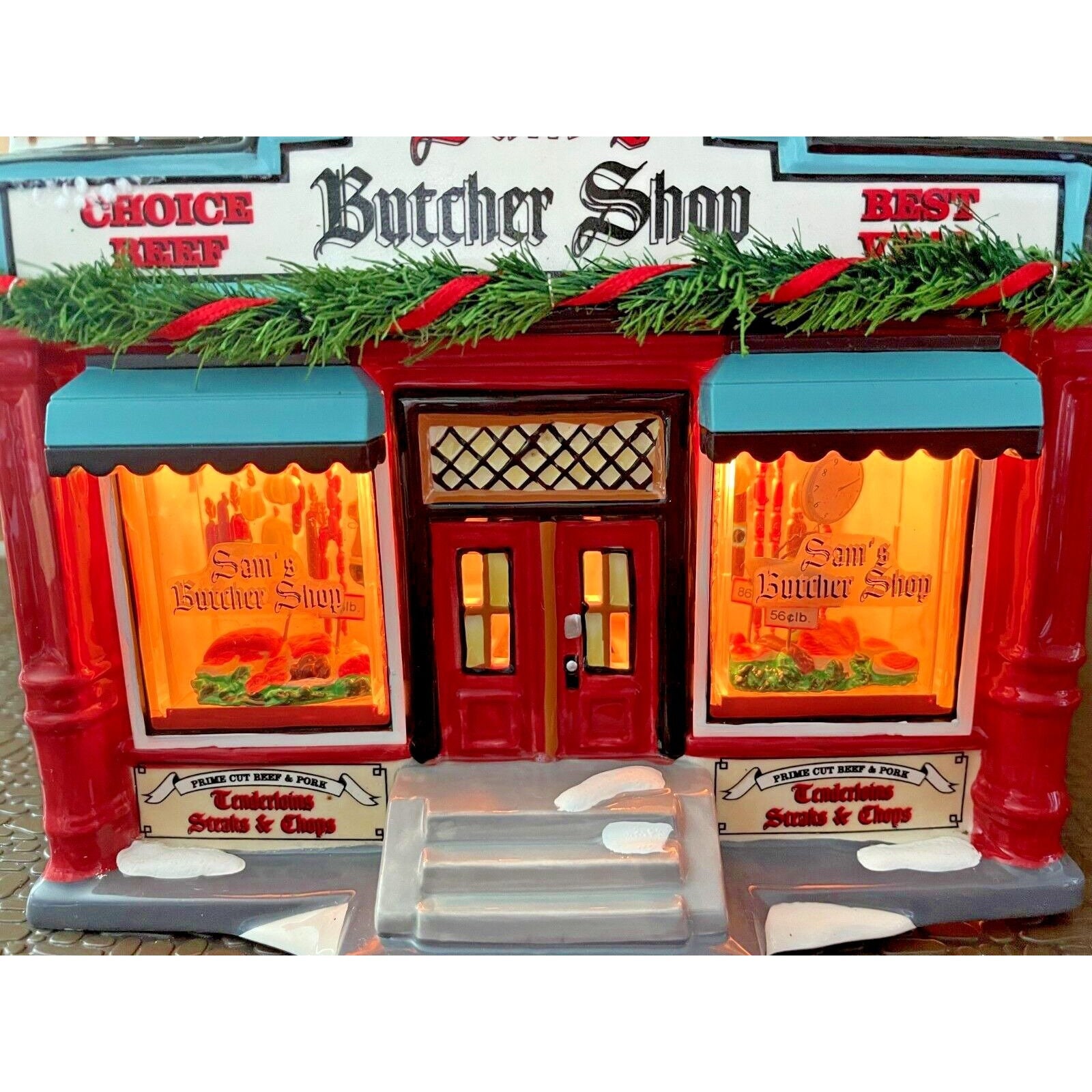 2007 Department 56 Original Snow Village sam's Butcher Shop 799931 - Etsy