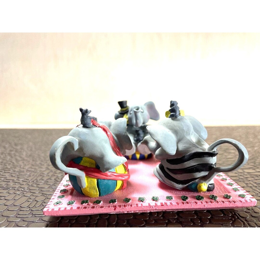 Vintage 1994 Clown Elephant Tea Set Figurine Decor Popular Imports Inc ...