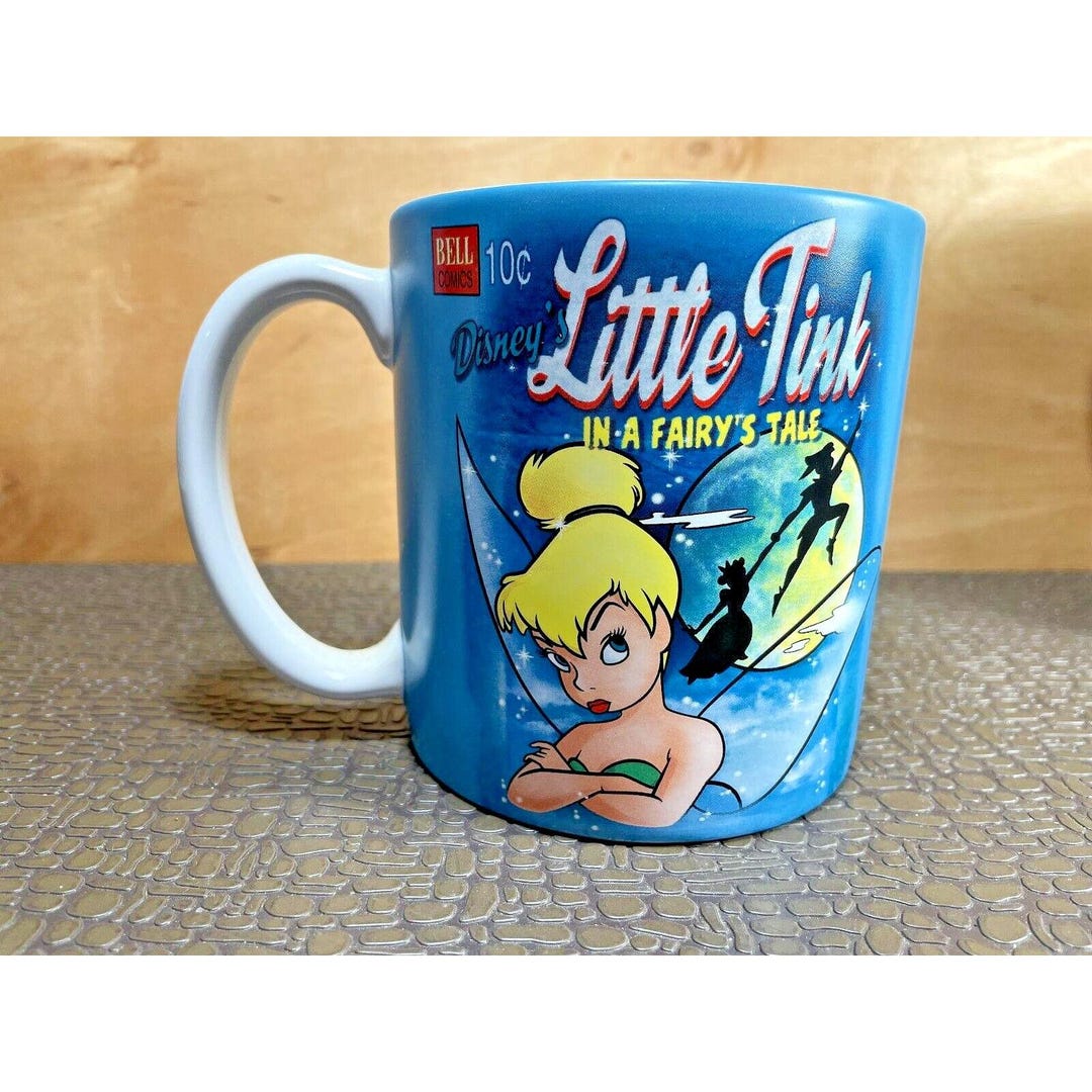 Tinkerbell Coffee Mug Disney Store "little Tink in A Fairy's Tale" - Etsy