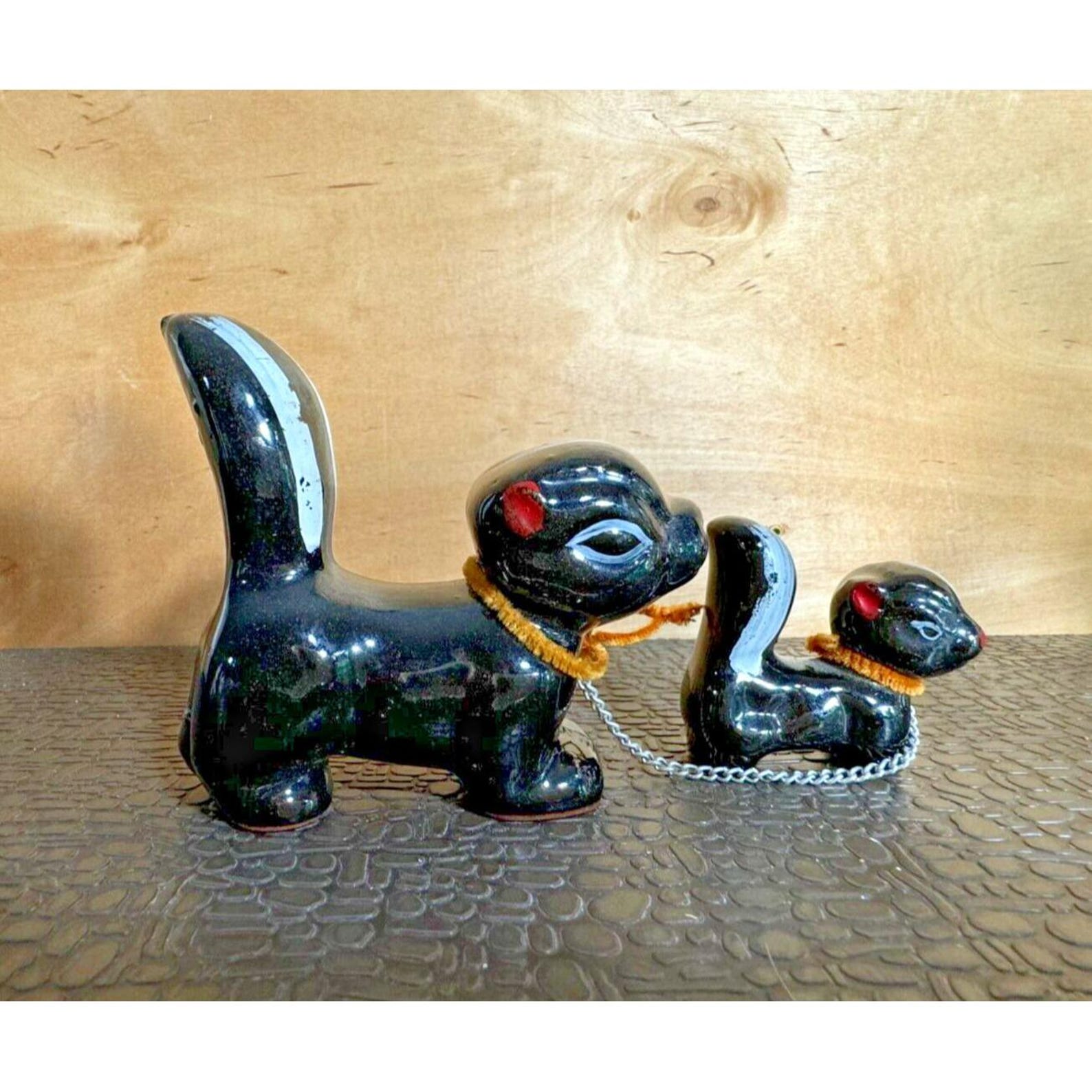 Vintage Anthropomorphic Skunk Family Chain Ceramic Figurines - Etsy