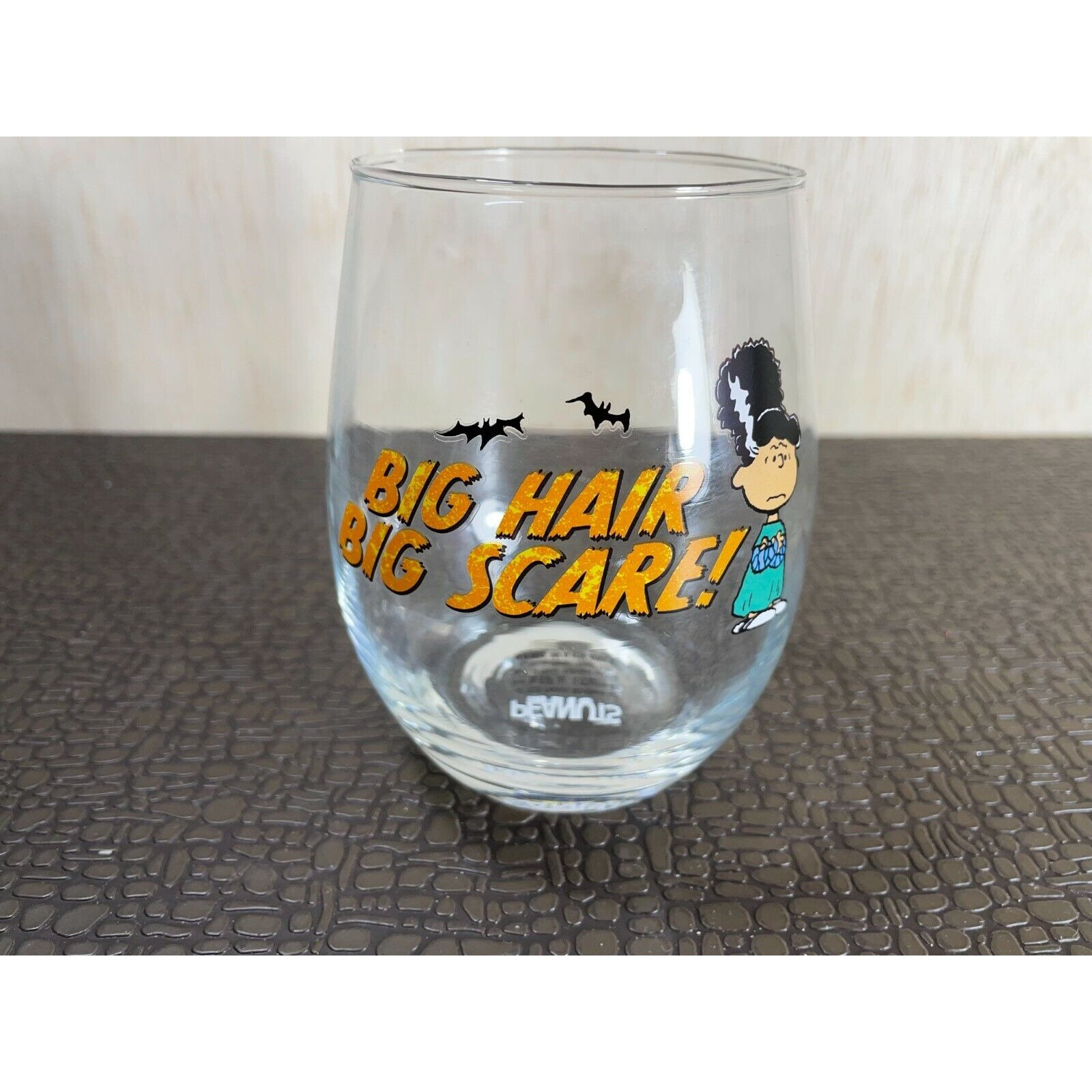 Curved Peanuts "lucy, Big Hair Big Scare" Drinking Glass * - Etsy