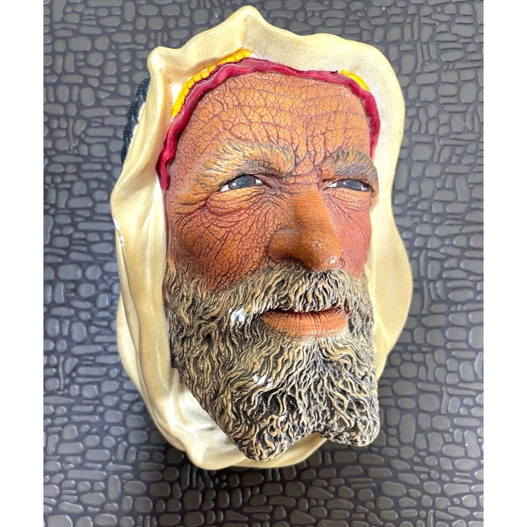 Vintage Bossons Syrian Chalkware Head Congleton England - Etsy