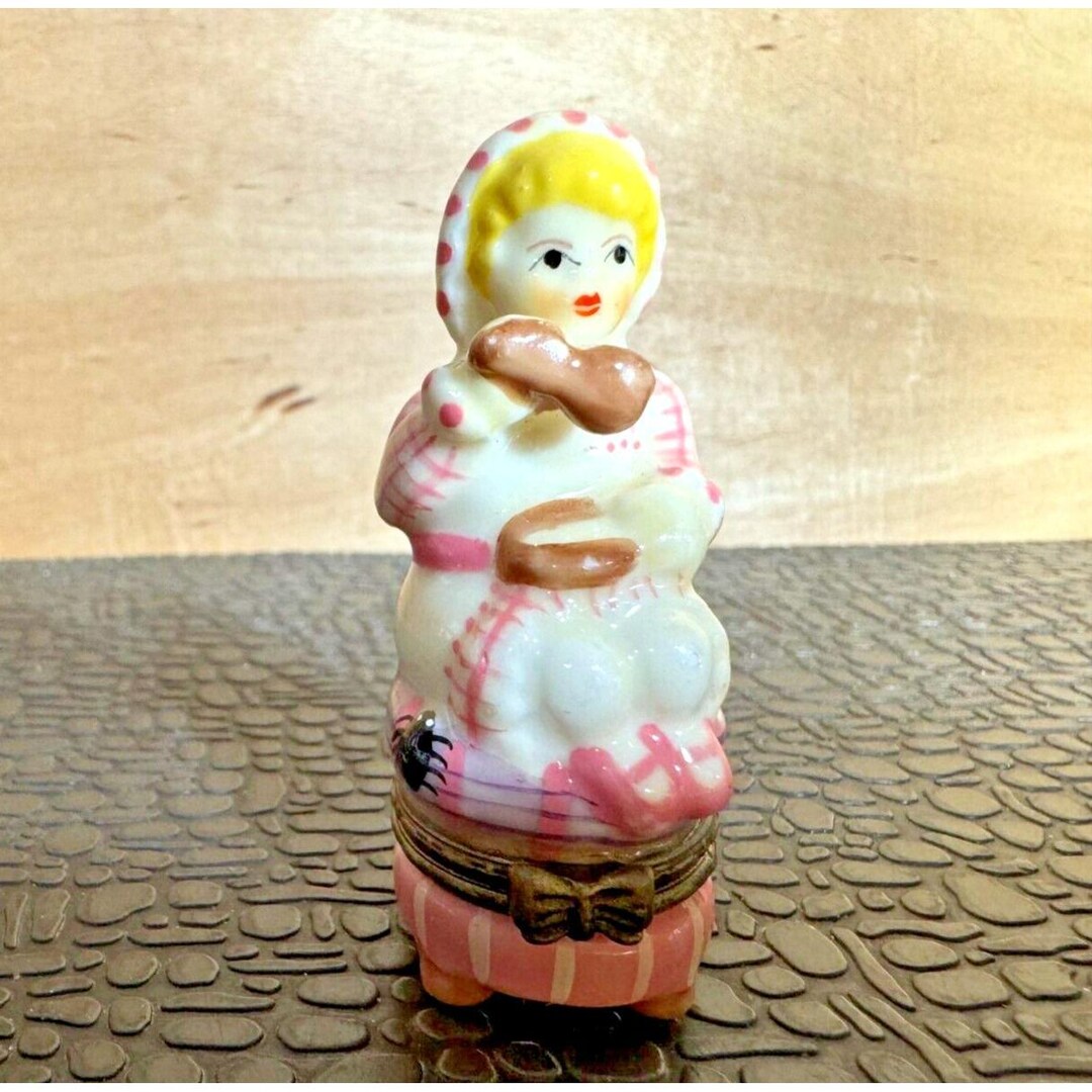 Collectible Ceramic Little Miss Muffet With Surprise Inside Hinged ...