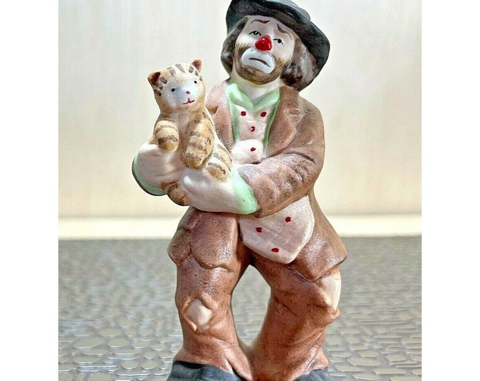 Vintage 1989 Rusty Rust Emmett Kelly Clown Painting, Oil on Canvas ...