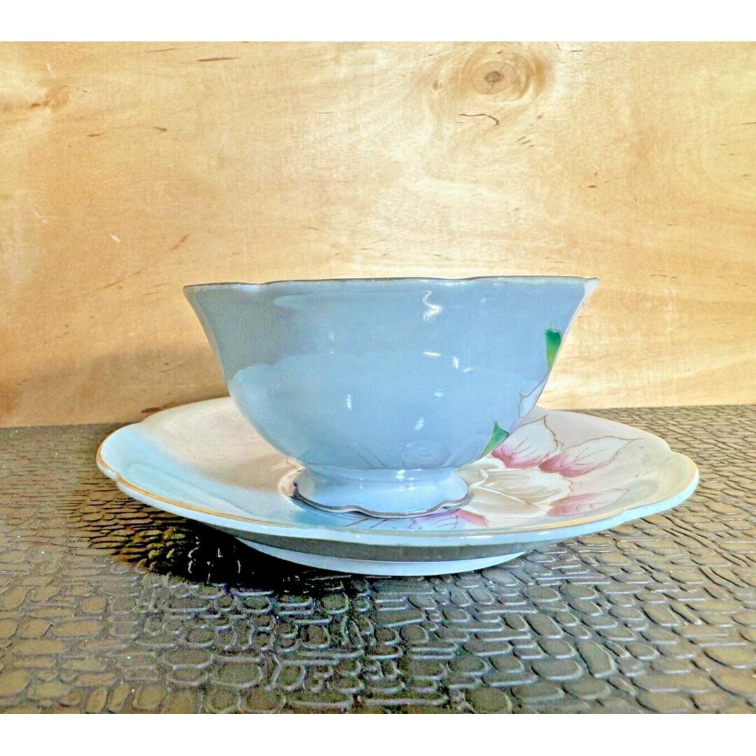 Shafford Hand Painted Bone China Cup and Saucer Set - Etsy
