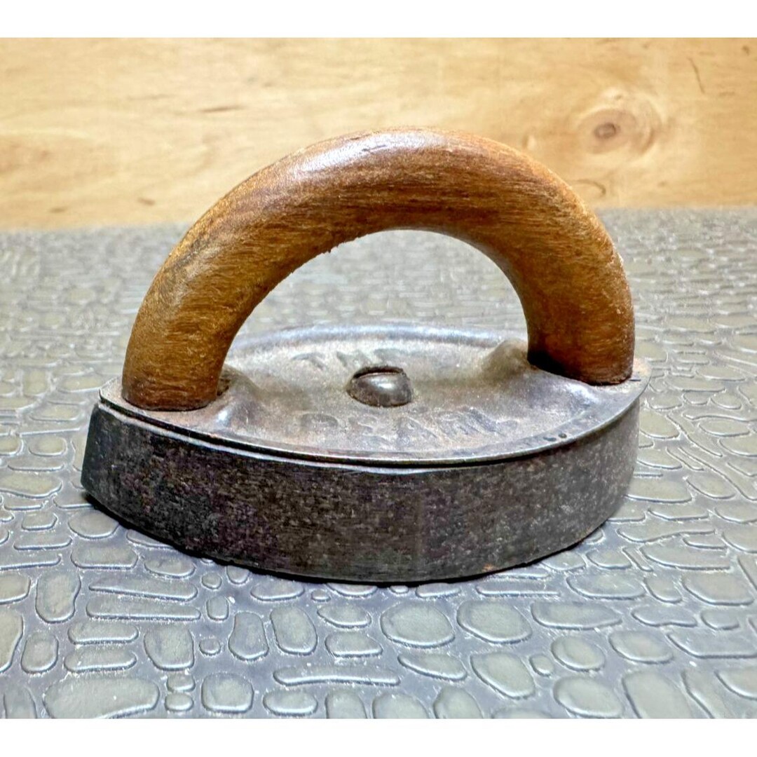 Vintage Toy Iron "the Pearl" - Miniature Sad Iron With Wood Handle - Etsy