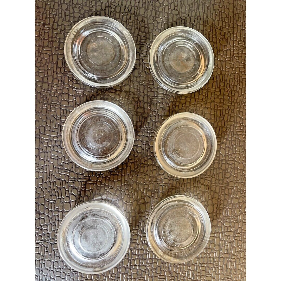 Vintage Clear Glass Casters, Set of 6 Sliding Furniture Leg - Etsy