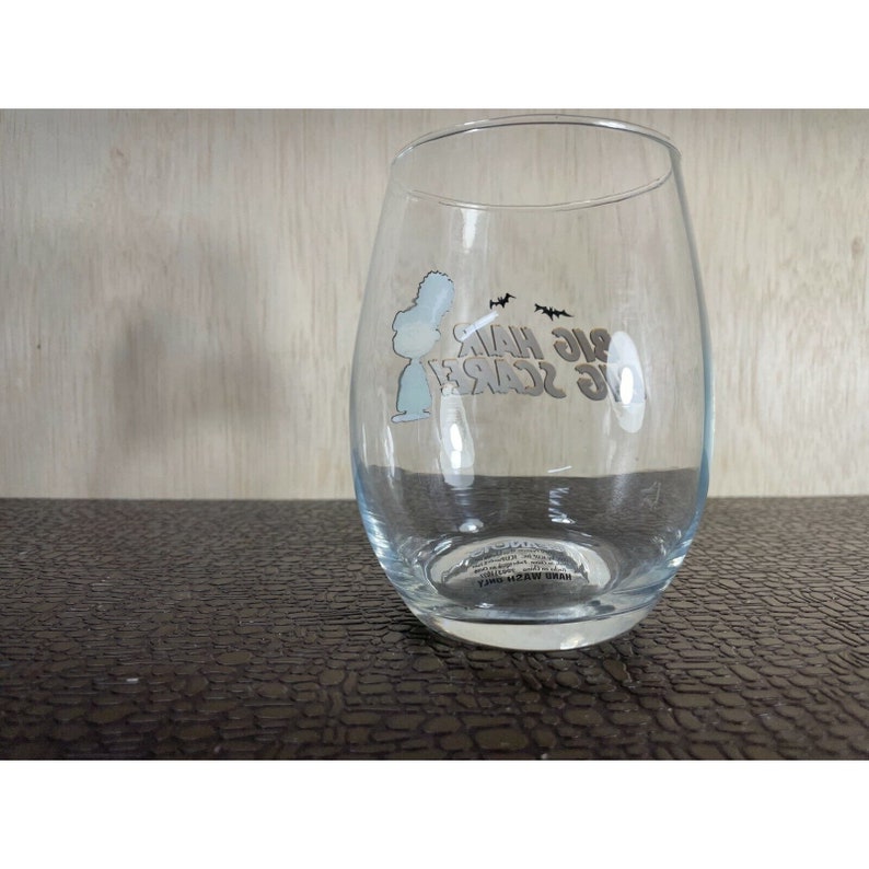 Curved Peanuts "lucy, Big Hair Big Scare" Drinking Glass * - Etsy