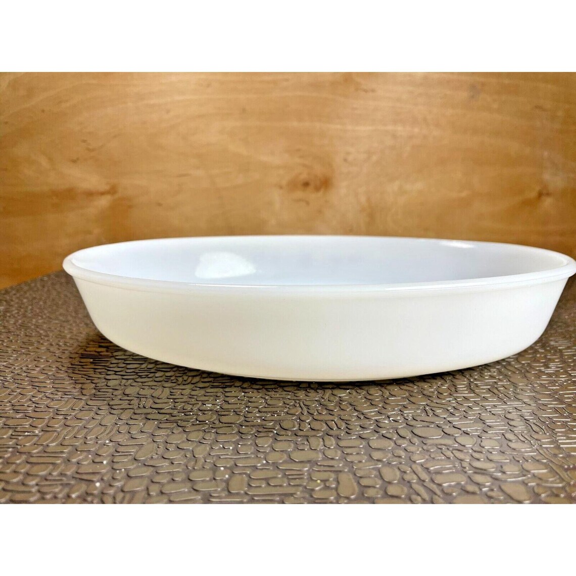 Vintage Dynaware Pyr-o-rey Milk Glass Casserole Dish Brown Daisy Flower ...