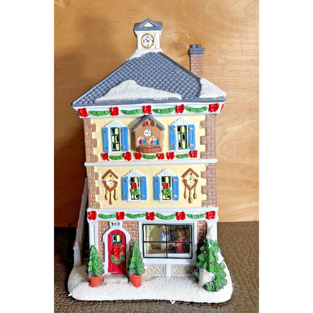 St. Nicholas Square Village tick Tock Clock Shop Store - Etsy