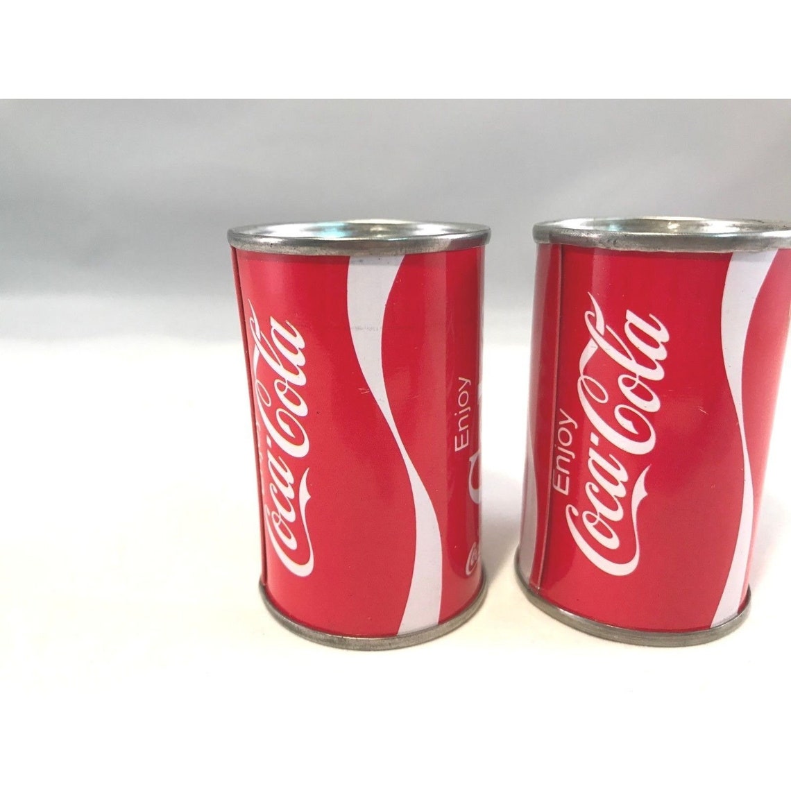 Vintage COCA COLA Tin Soda Cans Salt and Pepper Shakers - Etsy