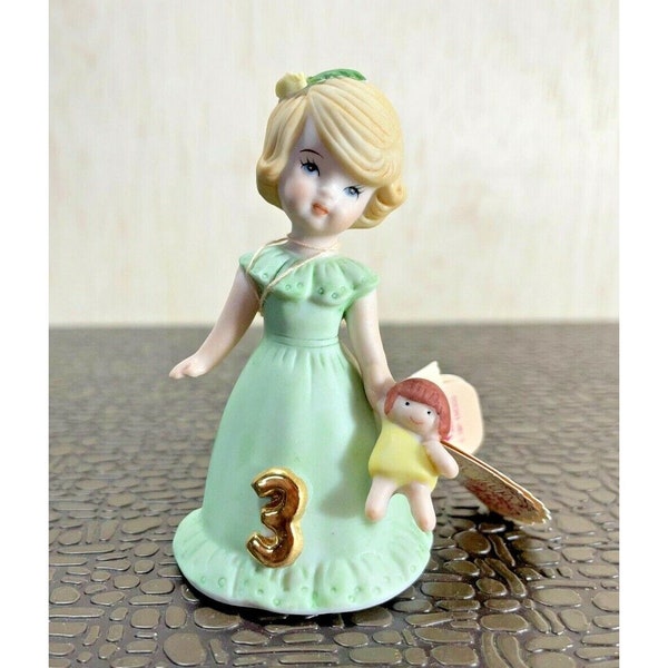 Vintage Birthday Girl 3 Figurine - Etsy