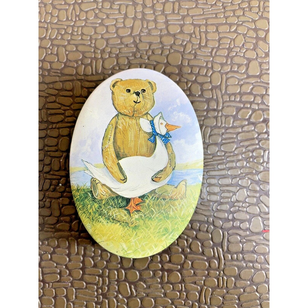OSCAR & BERTIE PD Jackson Teddy Bear Tin Oval Trinket Box - Etsy