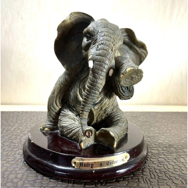Ruby Elephant Statue - Etsy
