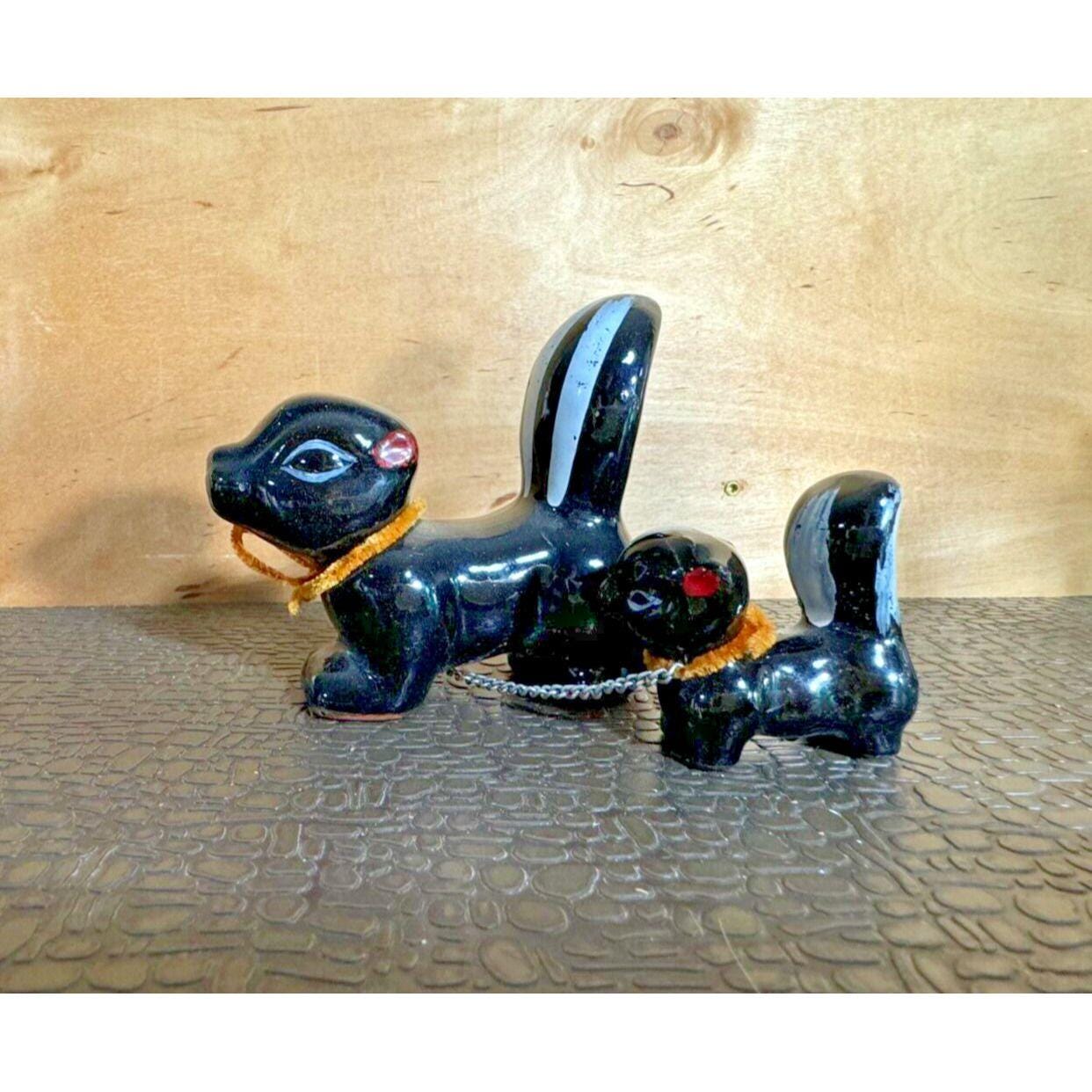 Vintage Anthropomorphic Skunk Family Chain Ceramic Figurines - Etsy