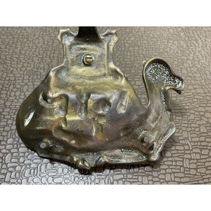 Antique Cast Iron/brass Camel Ashtray With Match Holder Early 1900s ...