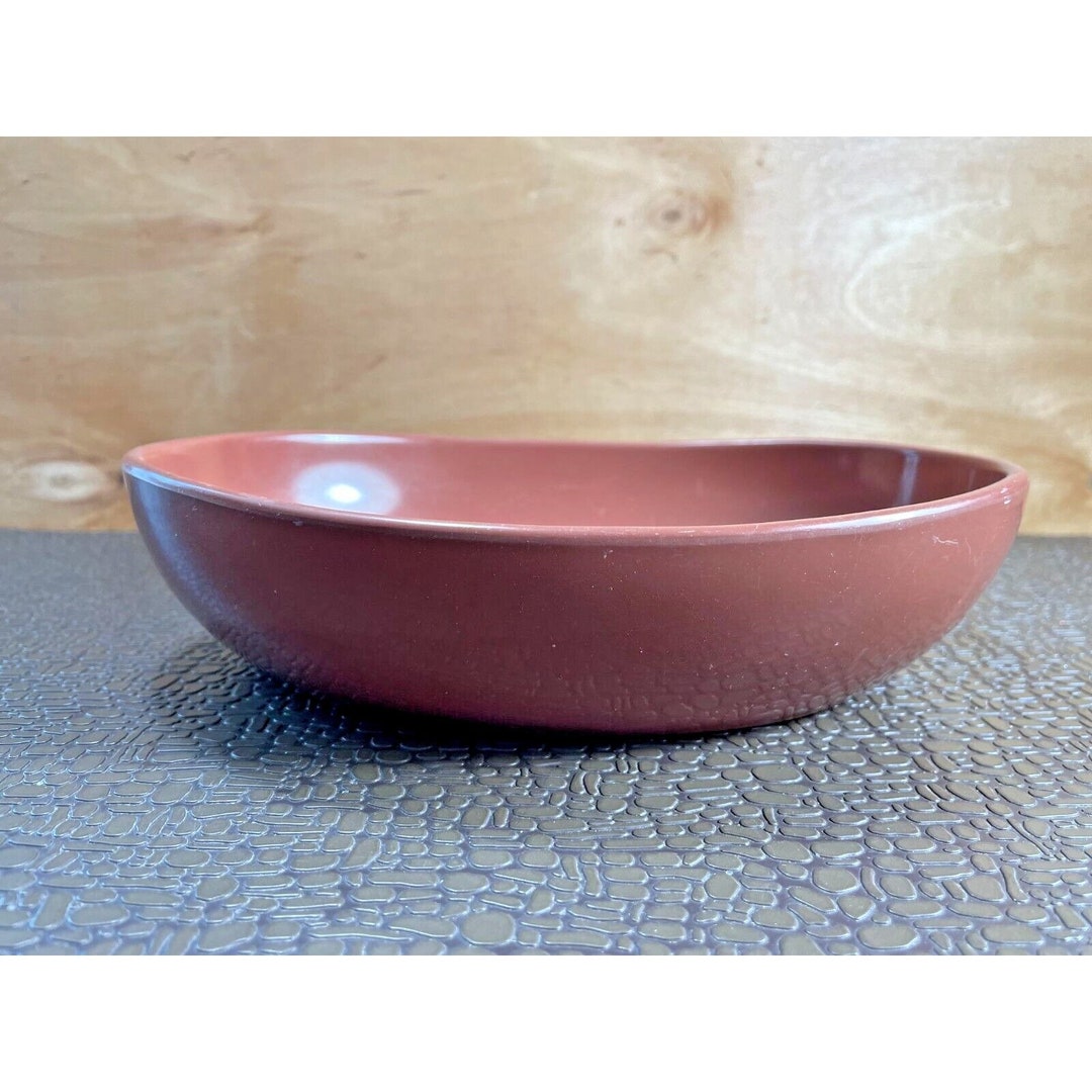 Vintage Melamine Melmac 9 Serving Bowl Brown - Etsy