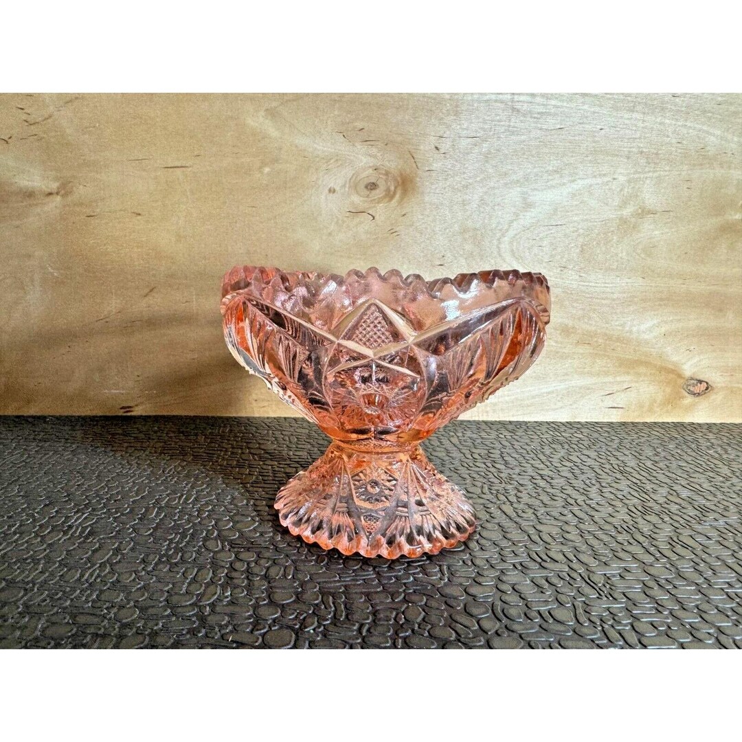 Fenton Sawtooth Pink Candy Dish - Etsy