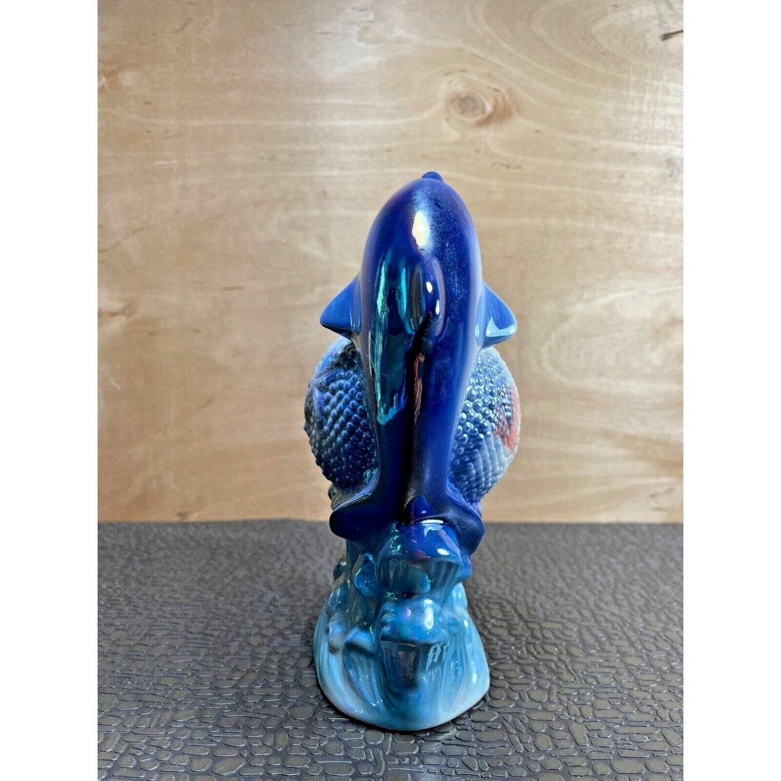 Iridescent Double Dolphin Figurine - Etsy