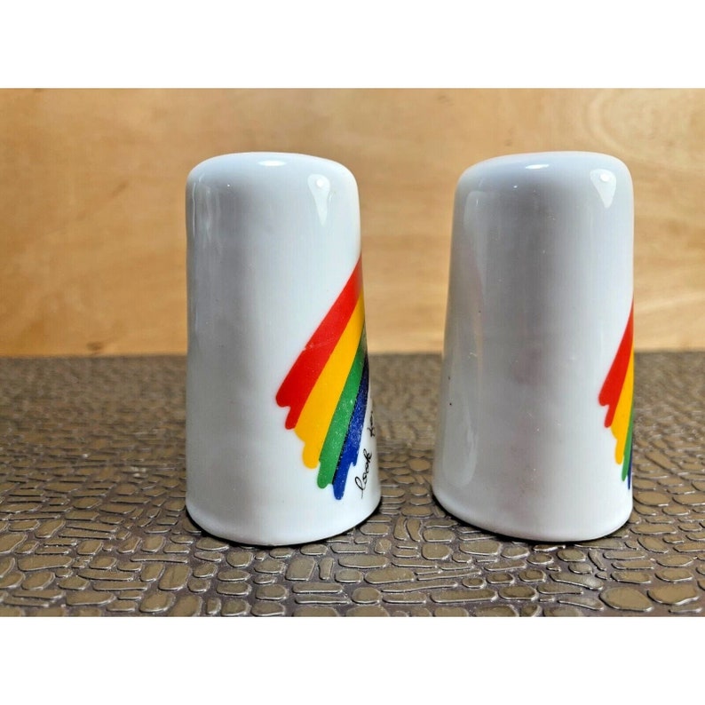 Vintage Ceramic "look for the Rainbow" Salt and Pepper Shakers - Etsy
