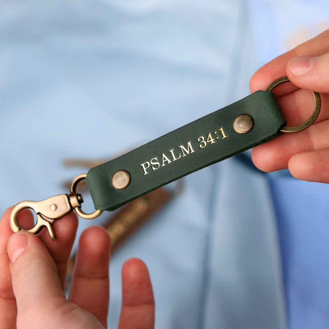 Swivel Snap Hook Leather Keychain, Key Fob With Key Clip, Key Fob With ...