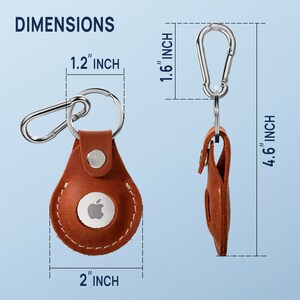 Leather Air Tag Keychain Personalized With Initials, Name or Logo ...