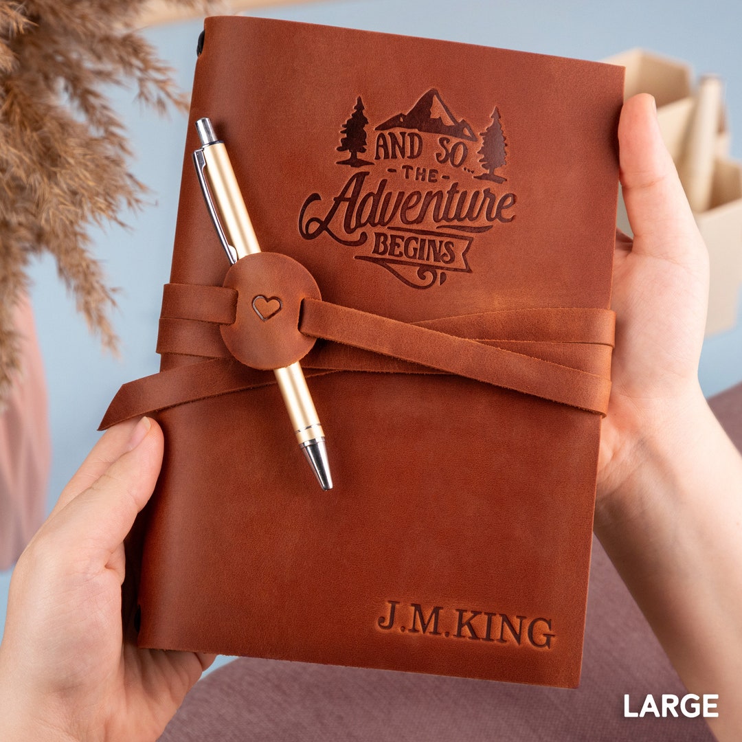 Fathers Day 2025 - Refillable Leather Journal - Personalized Gift for ...