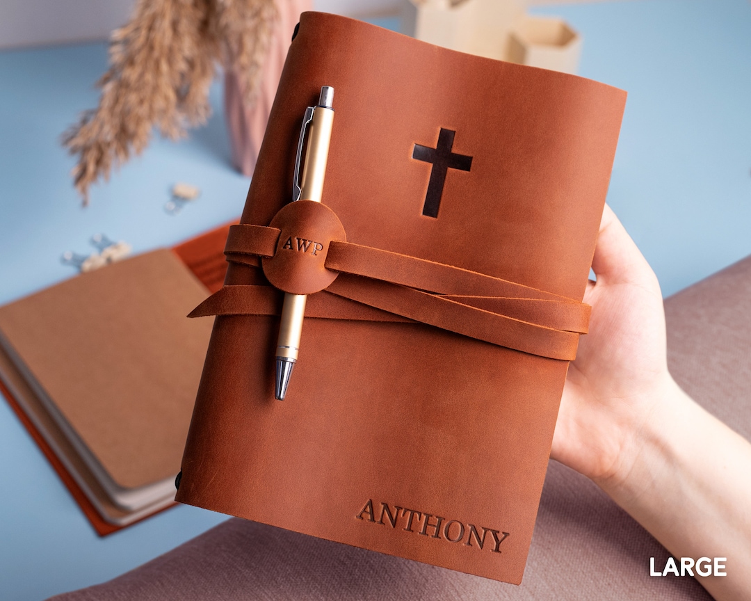Custom Leather Religious Journal Personalized Leather Priest - Etsy