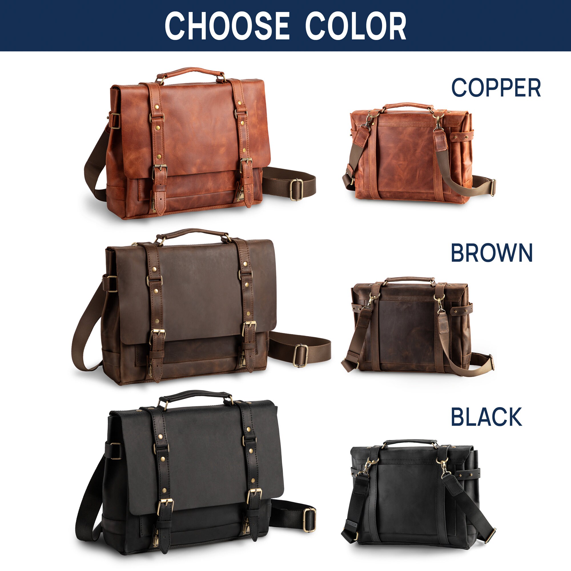 Personalized Leather Laptop Bag Man, Laptop Bag for Men, Leather Laptop ...