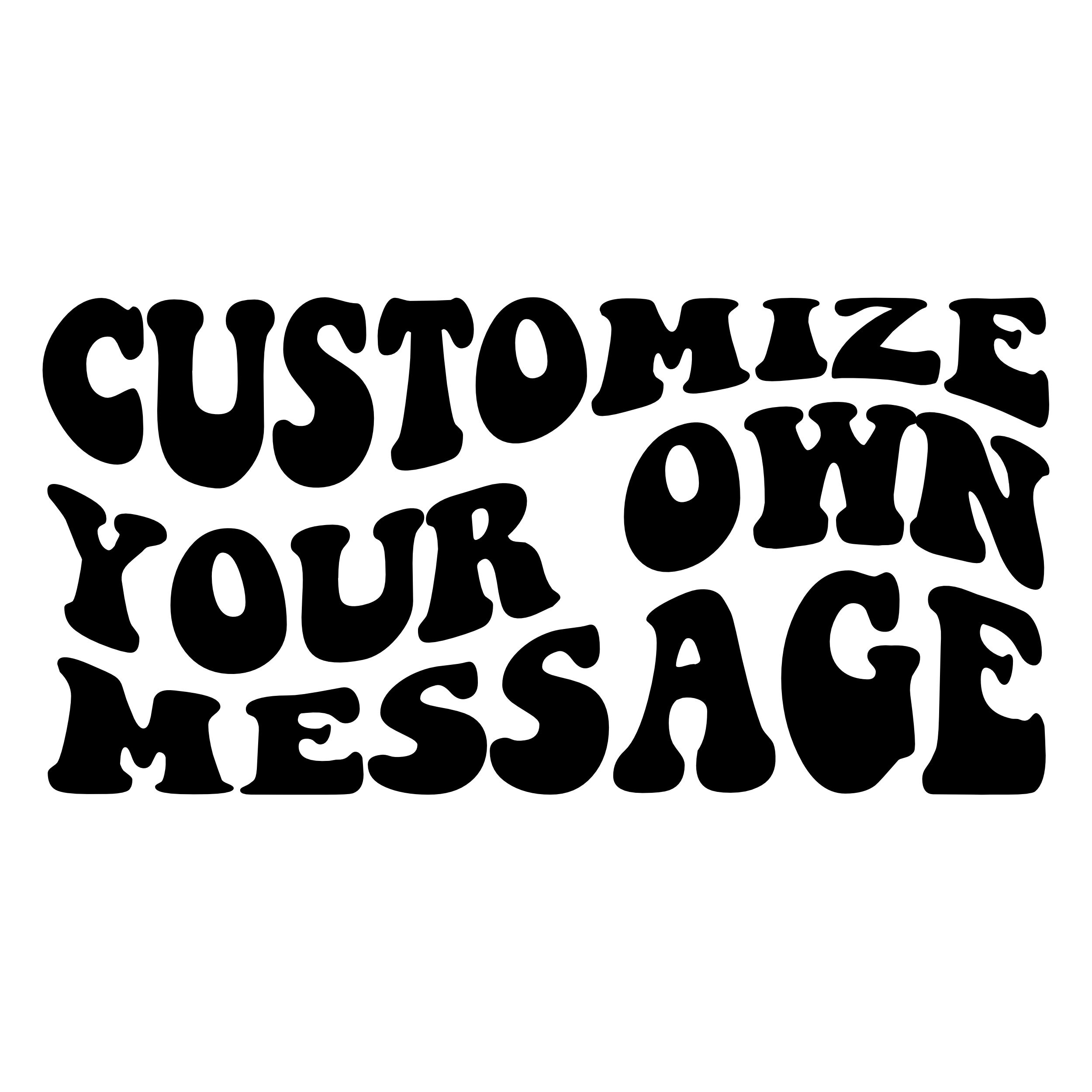 Custom Wavy Retro Text Svg Png Custom Wavy Text Png Custom - Etsy