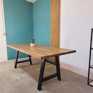 Modern Oak Table - Industrial Style - Etsy