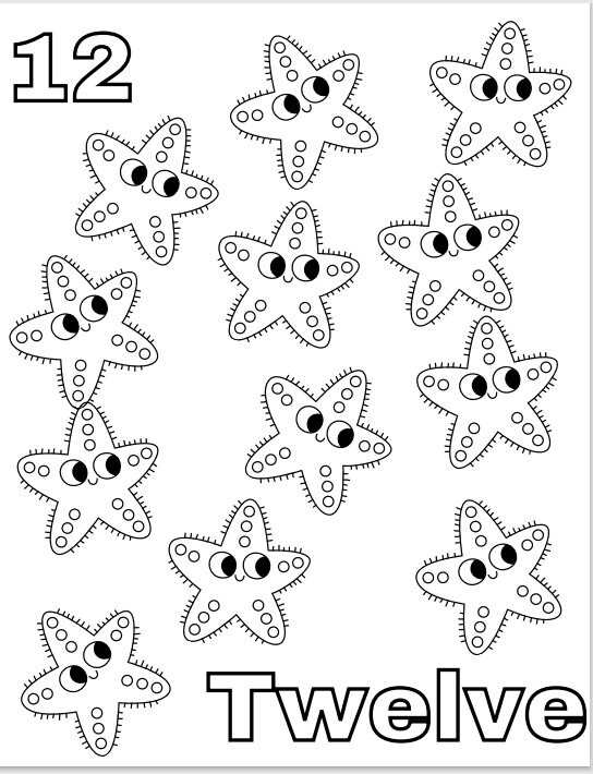 Counting Coloring Book (digital Download) - Etsy
