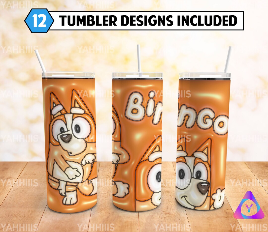 Cartoon Inflated Puff Skinny Tumbler 20 Oz Sublimation Design PNG Movie ...