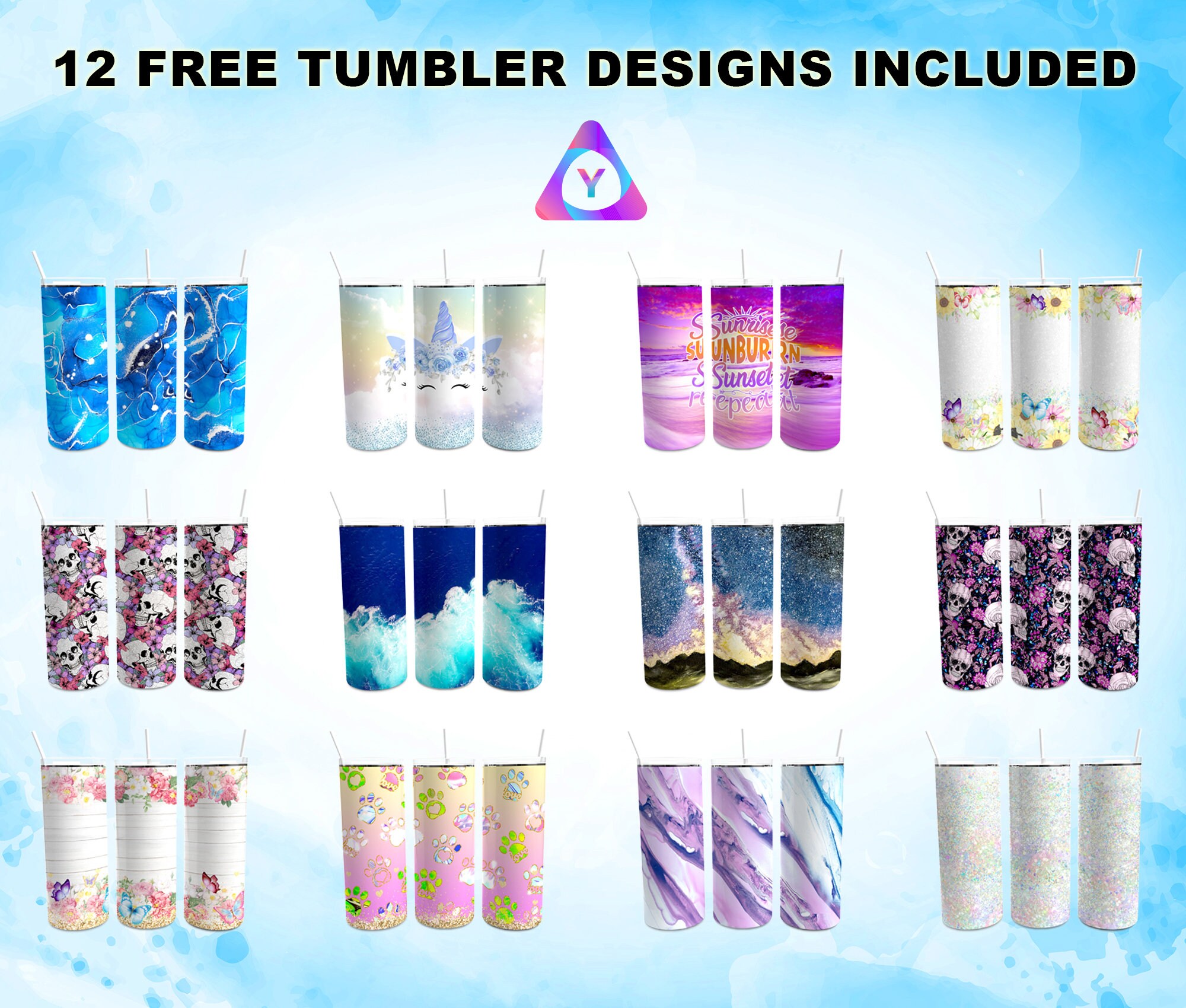 Cartoon Inflated Puff Skinny Tumbler 20 Oz Sublimation Design - Etsy