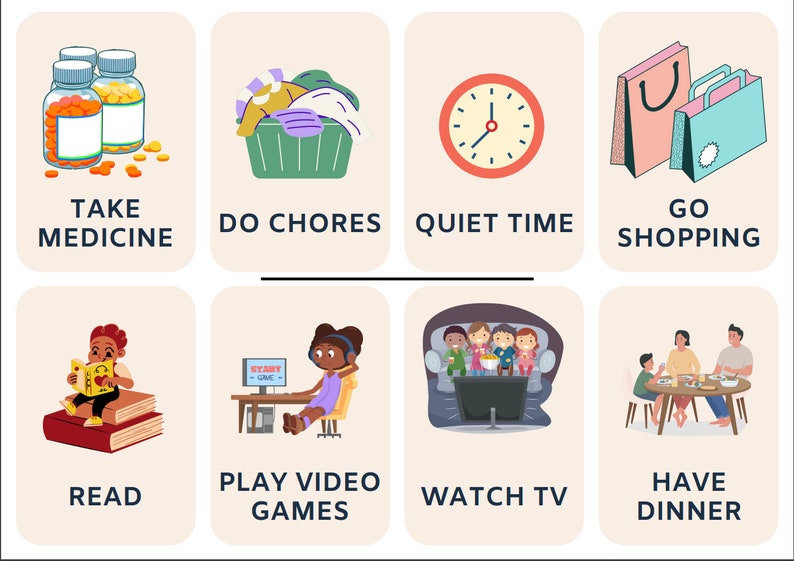 Daily Routine Flashcards for Children With Autism - Etsy