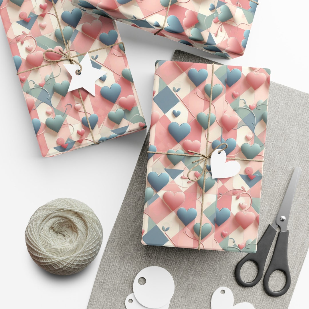 4D Pink Blue Pastels of Multi Heart Shaped Designs Everyday is ...