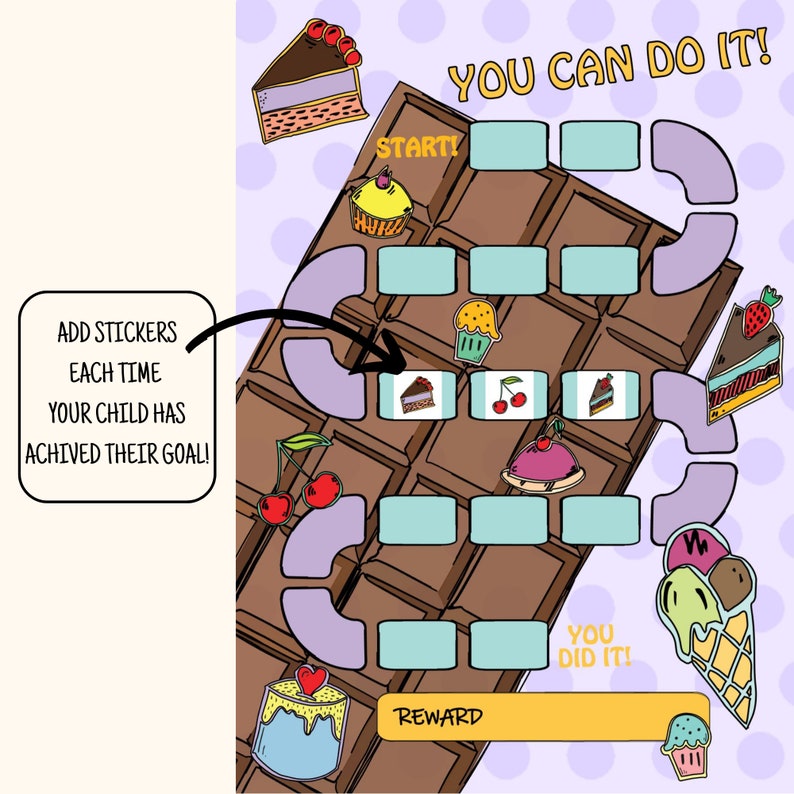 Candy Reward Chart Behavior Chart for Kids Printable Daily - Etsy