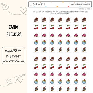 Candy Reward Chart Behavior Chart for Kids Printable Daily - Etsy