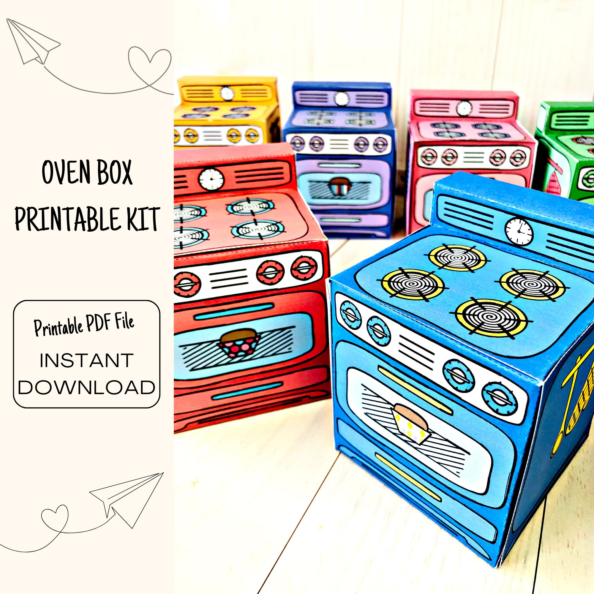 Cupcake Oven Box Template