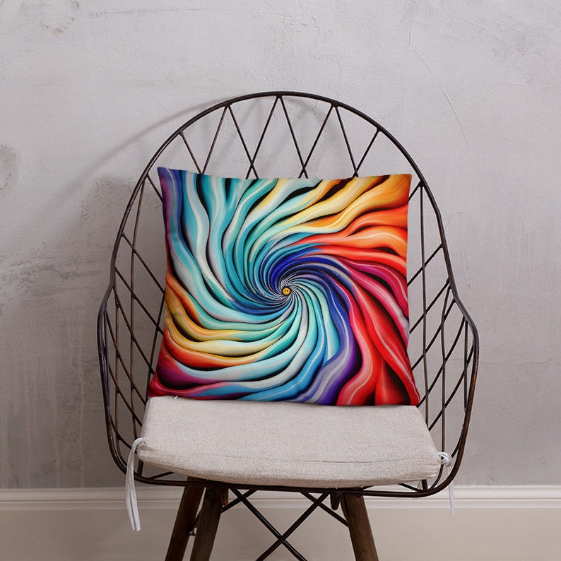 Psychedelic LSD Trip Illusion Pillow, Hallucinogenic Swirl & Acid Trip ...